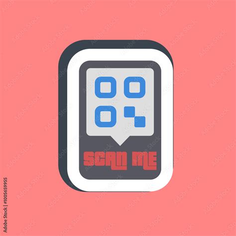 Sticker Scan Me Barcode And Qr Code Elements Good For Prints Posters Logo Advertisement