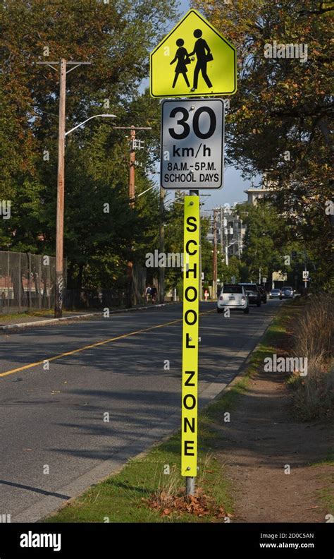 Slow School Zone Sign 1 Thousand Slow School Zone Royalty Free