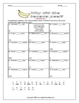 Unit Conversions Practice Worksheet For Th Th Grade Lesson Worksheets Library