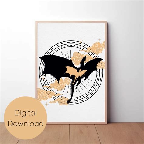 Fourth Wing Digital Art Tairn Andarna Basgiath War College Bookish