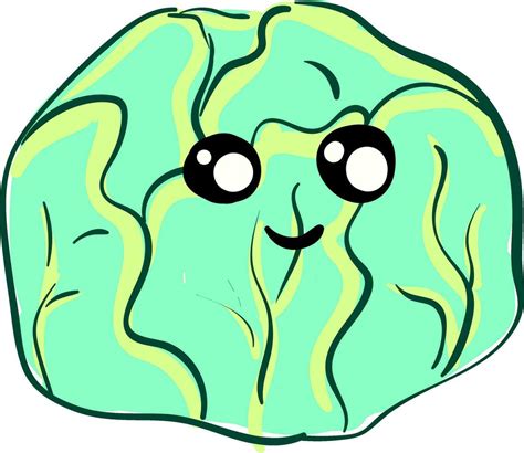 Linda Pequeño Repollo 34512355 Vector En Vecteezy