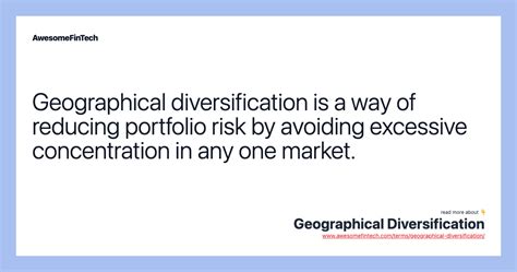 Geographical Diversification Awesomefintech Blog