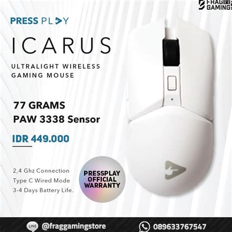 Jual Pressplay Icarus Press Play Icarus Ultralight Wireless Gaming