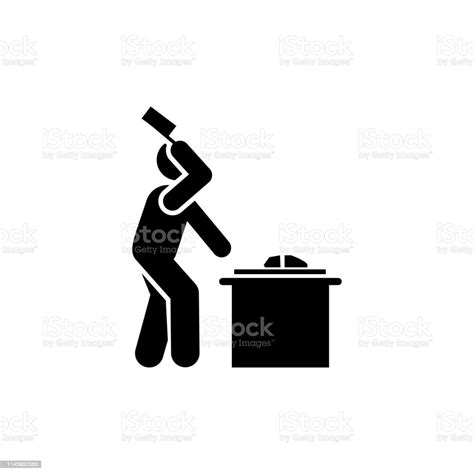 정육점 절단 고기 아이콘입니다 작업자 아이콘의 요소입니다 프리미엄 품질의 그래픽 디자인 아이콘입니다 웹사이트 웹 디자인에 대 한