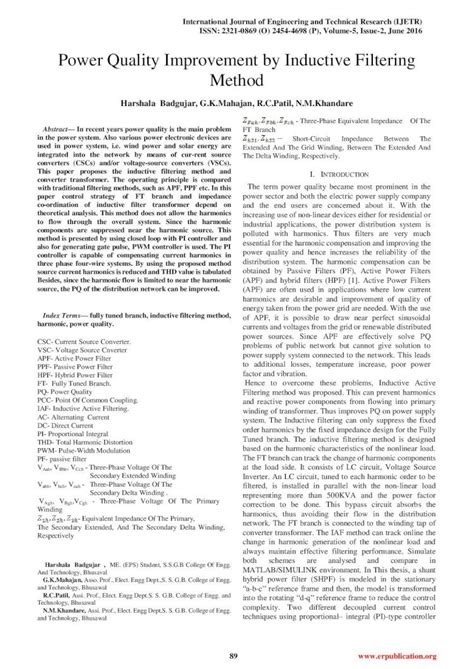 Pdf Power Quality Improvement By Inductive Filtering Method · Pdf Filepwm Pulse Width