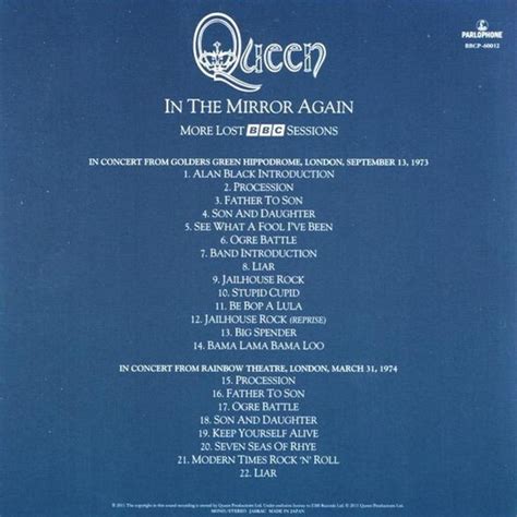 Queen クイーン In The Mirror Again More Lost Bbc Sessions イン・ザ・ミラー・アゲイン