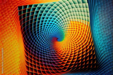 ภาพประกอบสต็อก colorful fibonacci grid abstract background with