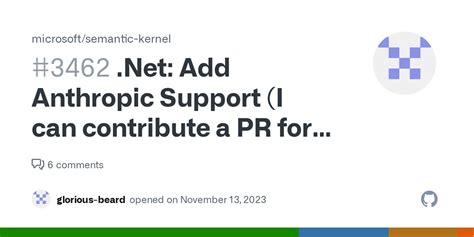 Net Add Anthropic Support I Can Contribute A Pr For This · Issue