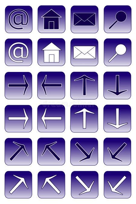 Web Icons Dark Blue 1 Stock Vector Illustration Of Link 680256
