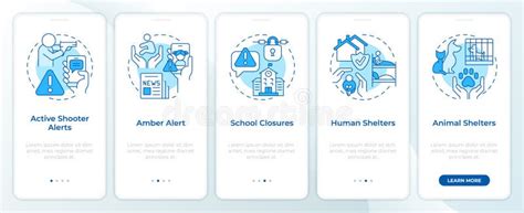 Public Safety Blue Onboarding Mobile App Screen Stock Illustration Illustration Of Protection