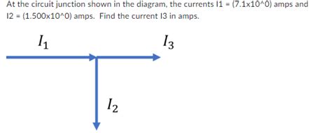 Solved At The Circuit Junction Shown In The Diagram The Chegg Com
