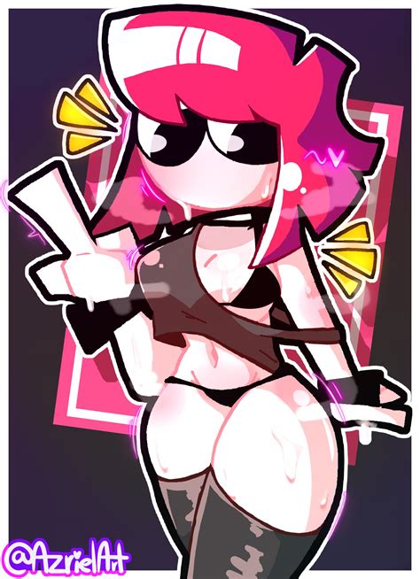 Rule 34 Azrielart Black Bra Black Bracelet Bra Friday Night Funkin Hotline 024 Nikku Fnf Mod