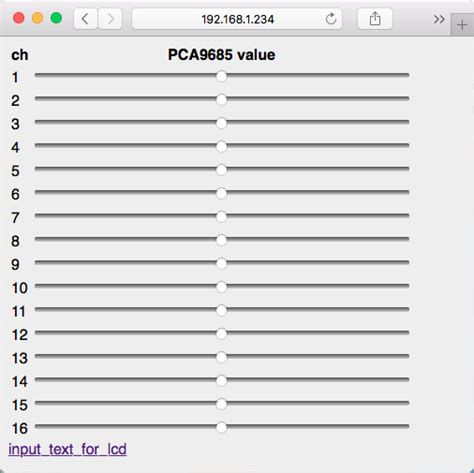 Raspberry Pi Raspberry Pi B Python Flask I C PWM Slider