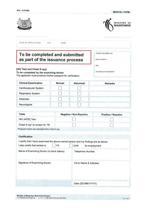 S Pass Medical Examination Form The Singapore Lgbt Encyclopaedia Wiki