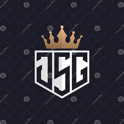 Luxury Jsg Logo With Crown Elegant Initials Jsg Letter Logo For Exclusive Brands Stock