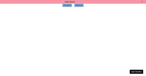 React Banner Examples CodeSandbox