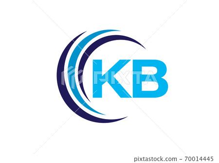 Initial Monogram Letter K B Logo Design Vector Stock Illustration