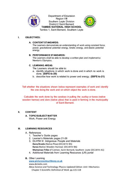 Contextualized Lesson Planfirst Quarterwork Docx