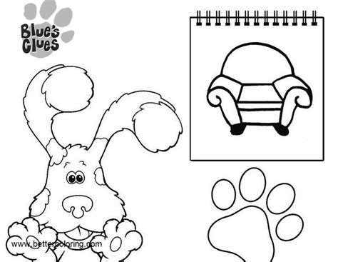 Blues Clues Coloring Pages Note Book Free Printable Coloring Pages
