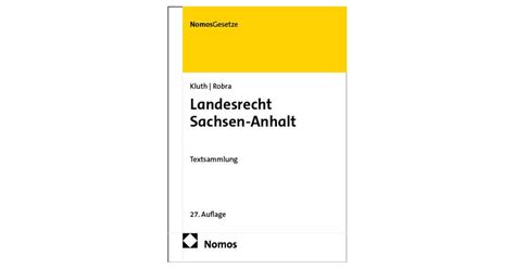 Kluth Robra Landesrecht Sachsen Anhalt 27 Auflage 2026 Beck