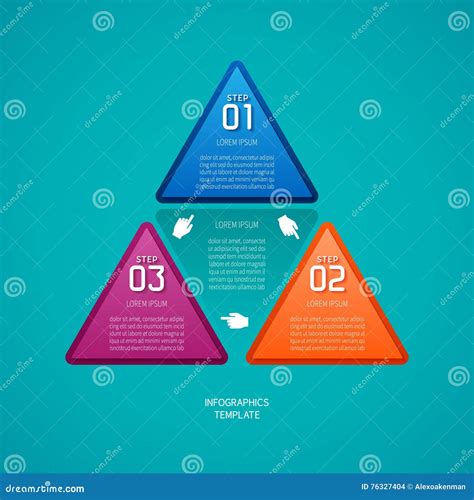 Abstract Vector 3 Steps Infographic Template In Flat Style For Layout Workflow Scheme Numbered