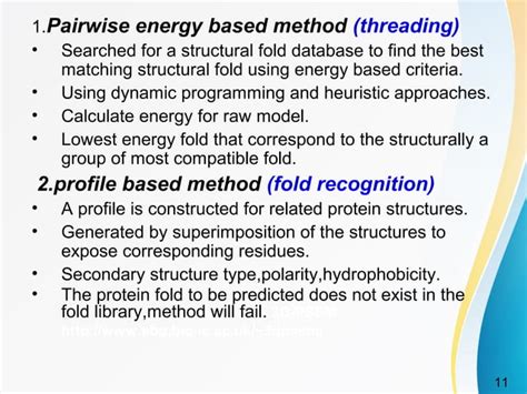 methods for protein structure prediction ppt chemistry science
