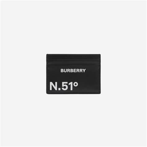 버버리 코디네이트 프린트 레더 카드 케이스 블랙 Burberry Kream