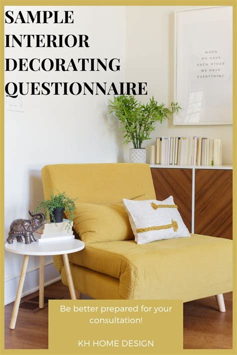 Printable Interior Design Client Questionnaire Templates