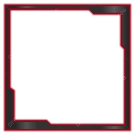 Modern Black Frame With Red Glowing Effect Vector Modern Frame Light