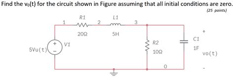 solved find the v {0} t for the circuit shown in
