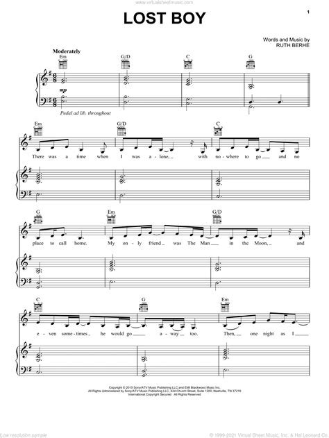 Lost Boy Piano Sheet Music Free Printable Free Printable A Z