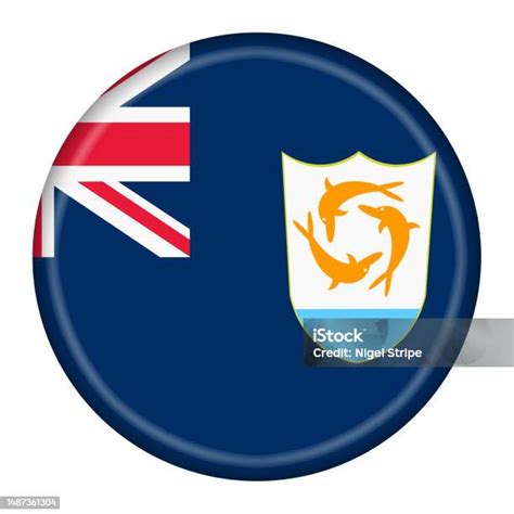 앵귈라 플래그 버튼 클리핑 경로가 있는 3d 그림 0명에 대한 스톡 벡터 아트 및 기타 이미지 0명 국기 기 Istock