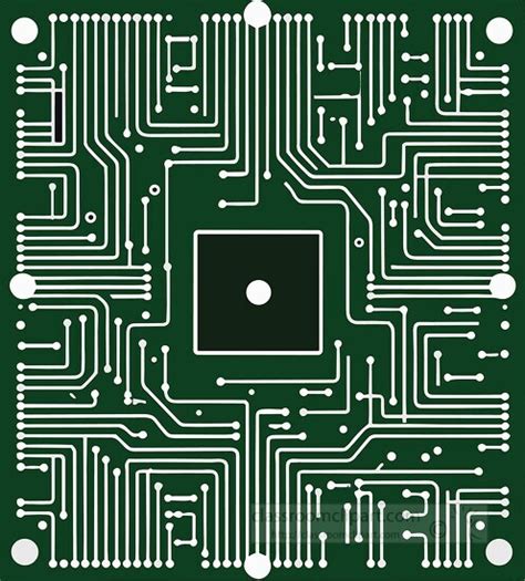 Technology Clipart Simple Circuit Board