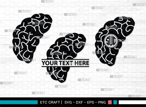 Human Brain Monogram Human Brain Svg Graphic By Pixel Elites