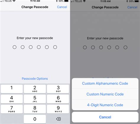 Change Passcode Privacy Net
