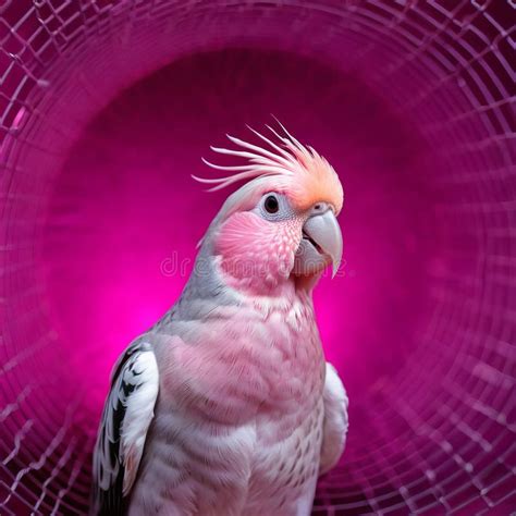 Cockatiel Pink Quantum Particles Flickering In And Out Of Existence In