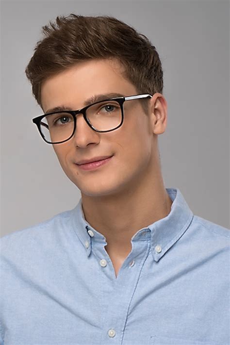 Skyline Square Black Gray Glasses For Men Eyebuydirect Canada