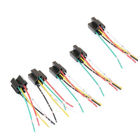 12v Dc 5 Pin Spdt Interlocking Relay Socket Harness Base With Wires 12 Volt Auto Relay With