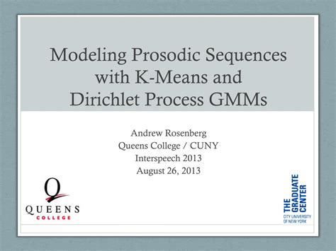 Ppt Modeling Prosodic Sequences With K Means And Dirichlet Process