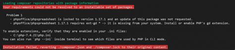 Phpofficephpspreadsheet 1171 Requires Ext Gd It Is Missing From