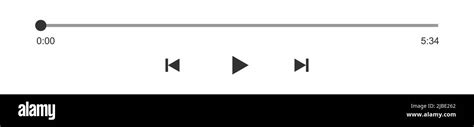 Audio Or Video Player Progress Loading Bar With Time Slider Play