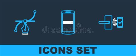 Set Line Digital Door Lock With Wireless Bezier Curve And Mobile And