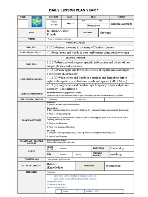 Week 1 Unit Introduction Friends Pdf Lesson Plan Learning
