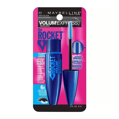 Maybelline Volum Express The Rocket Waterproof Mascara Very Black 0 3 Oz