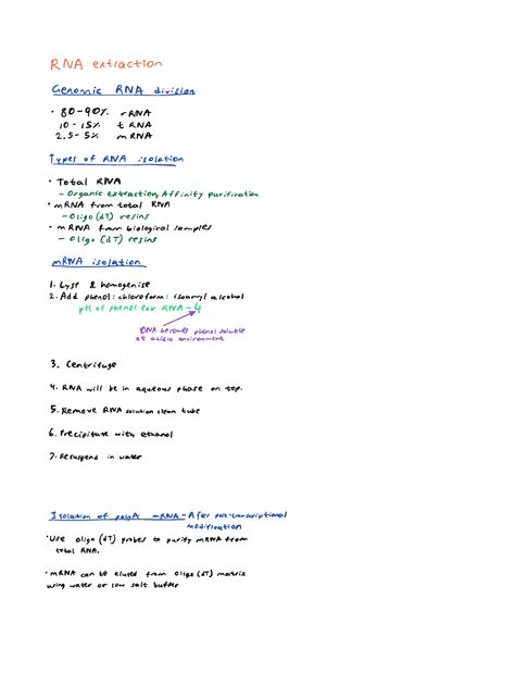 RNA Extraction RNA Extraction St E RNA MRNA Twin Organic Extraction Affinity Studocu