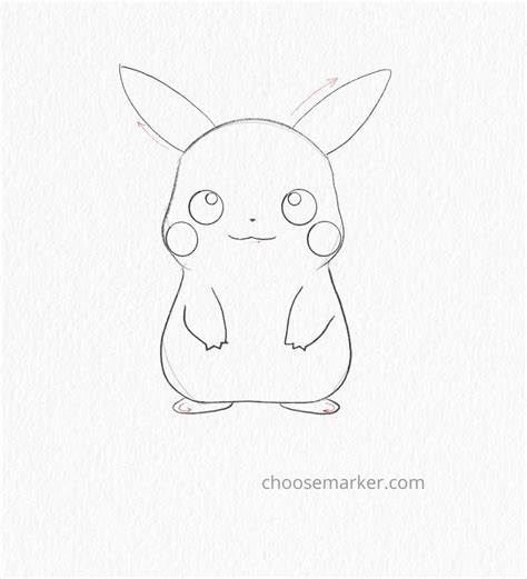 How To Draw Pikachu Easy Step By Step Tutorial Choose Marker