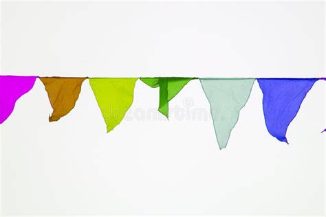 Fairground Triangle Flag Hanging On A Rope For A Fun Party Fiesta Event Carnival Festival Event