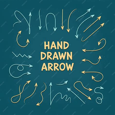 A Drawing Of A Hand Drawn Arrow With Arrows Pointing To The Right Premium Ai Generated Image
