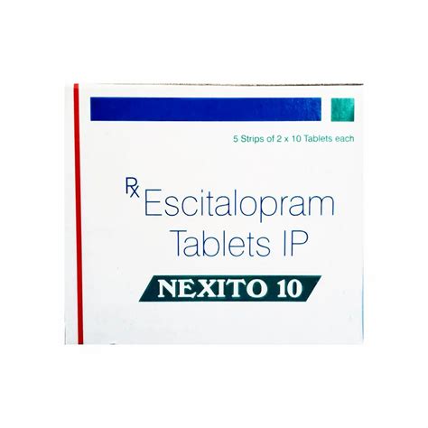 Nexito 10mg At ₹ 110 Stripe Escitalopram Tablet In Nagpur Id 2854917694188