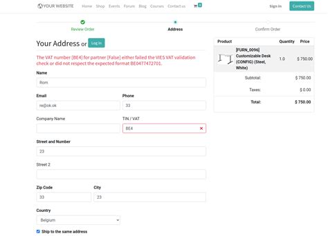 140 Webshop Failing Vies Vat Check Gives No Warning To Customer